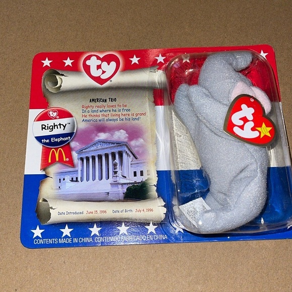 Ty | Toys | Vintage Mcdonalds Ty Righty The Elephant | Poshmark